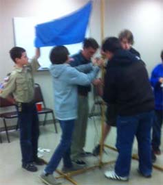 Scout Meeting Challenge: Free-Standing Flagpole – SCOUT PIONEERING