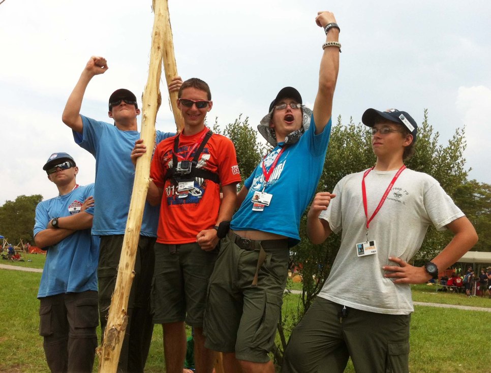Single A-Frame Bridges at the Jamboree – SCOUT PIONEERING